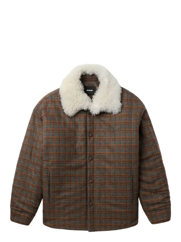 We11Done Check-print Jacket - Brown