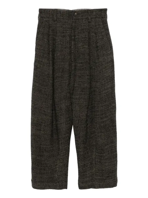 ZIGGY CHEN Bouclé Trousers - Brown