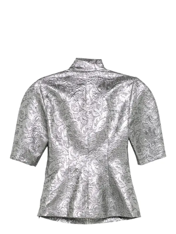 MSGM Metallic-effect Blouse - Grey