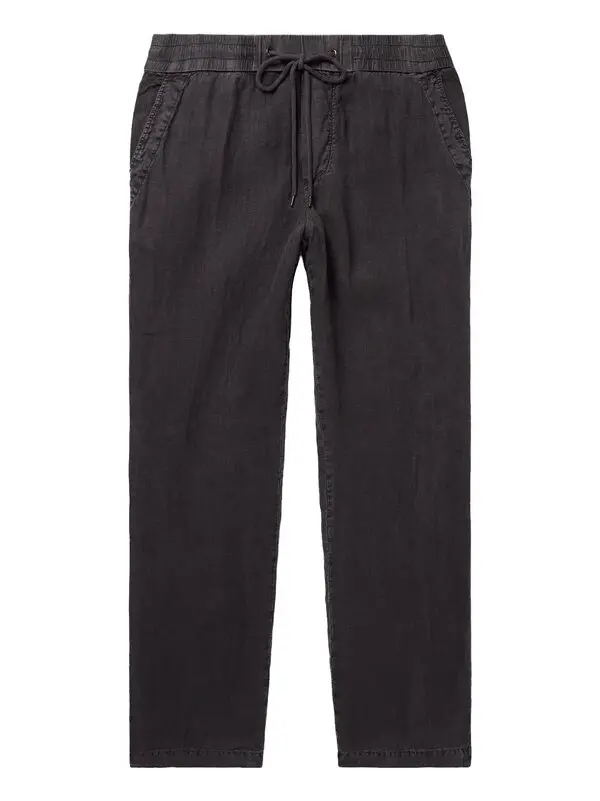 JAMES PERSE Straight-leg Linen Trousers - Gray