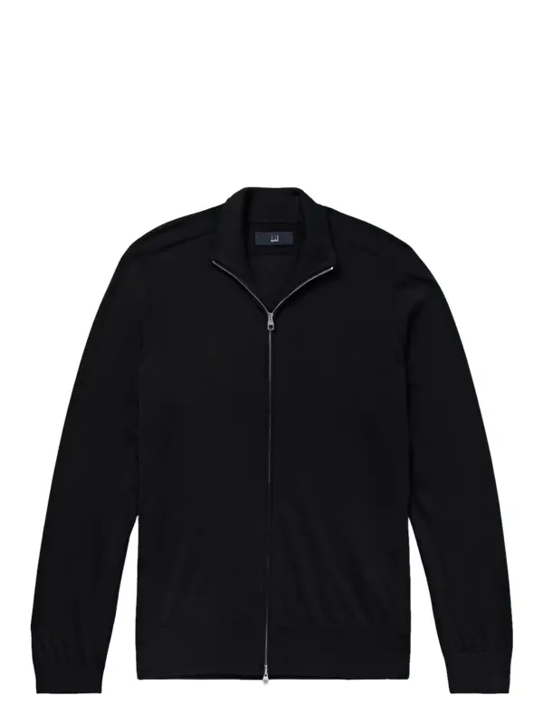 Dunhill Slim-fit Cashmere Zip-up Cardigan - Black
