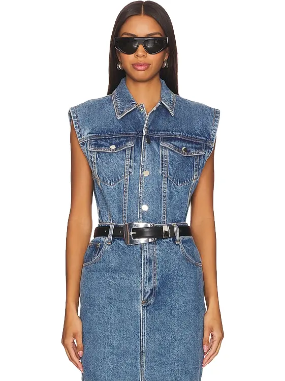 Ronny Kobo Carlyle Bodysuit - Light Wash Blue