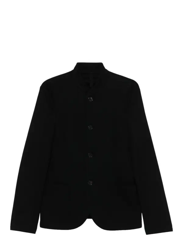 Harris Wharf London Stand-up Collar Wool Blazer - Black
