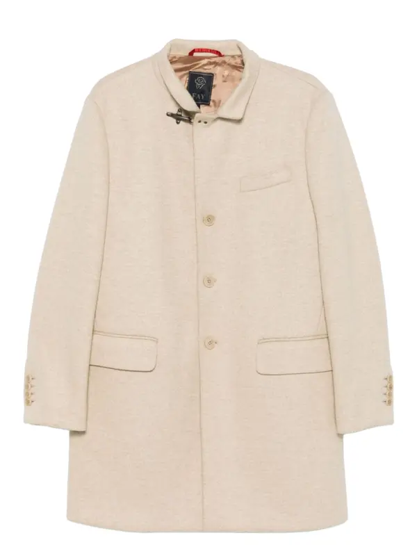 FAY Single-breasted Coat - Neutrals