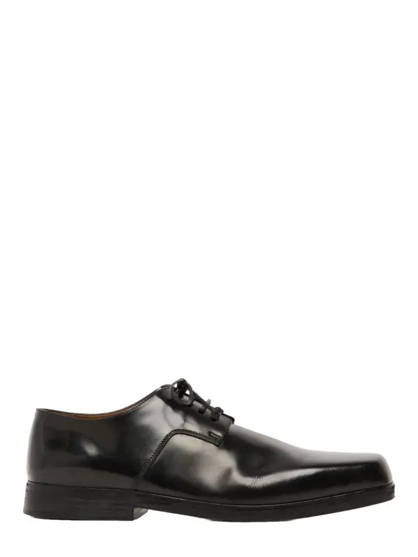 Marsèll Square Toe Leather Derby Shoes - Black