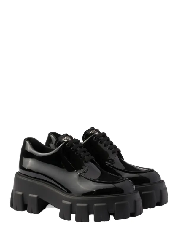 Prada Monolith Lace-up Shoes - Black