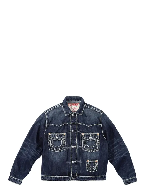 Supreme X True Religion Denim Trucker Jacket - Blue