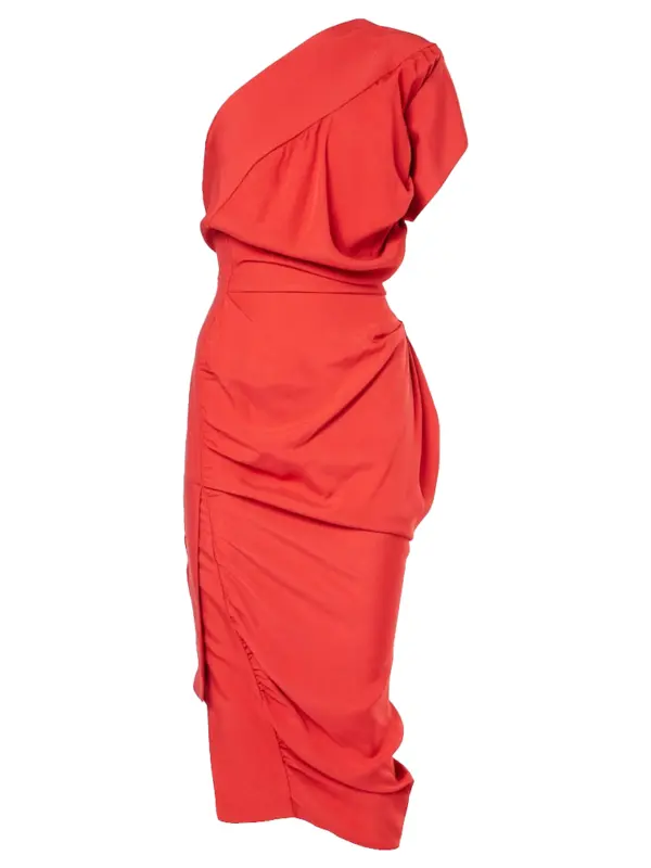 VIVIENNE WESTWOOD Andalouse One-shoulder Midi Dress - Red