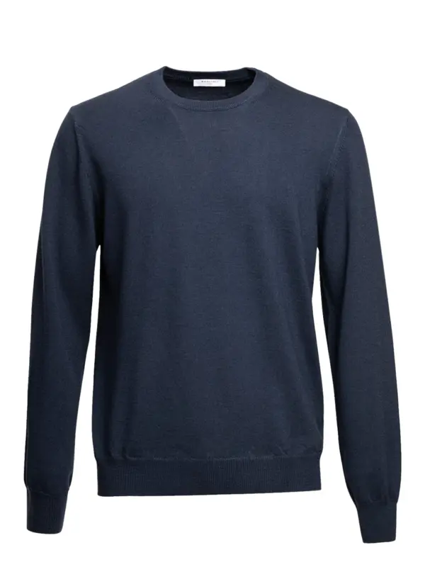 Boglioli Garment-dyed Wool Sweater - Navy