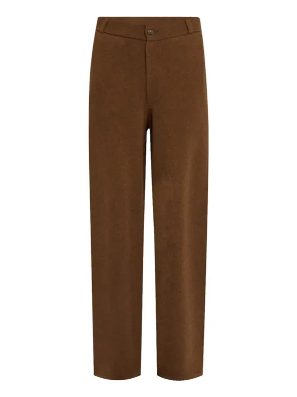 Guest In Residence Tailored Cashmere-blend Full Length Pants - Chestnut