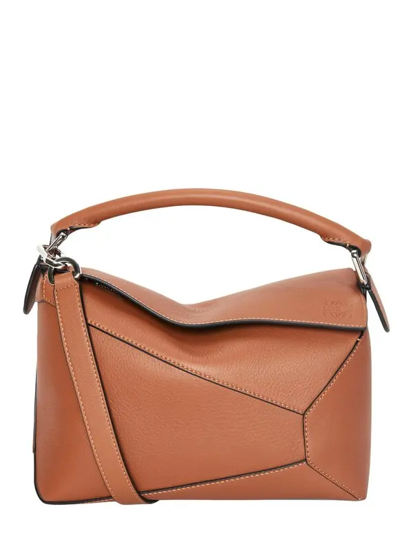 Loewe Small Leather Puzzle Edge Top-handle Bag - Brown