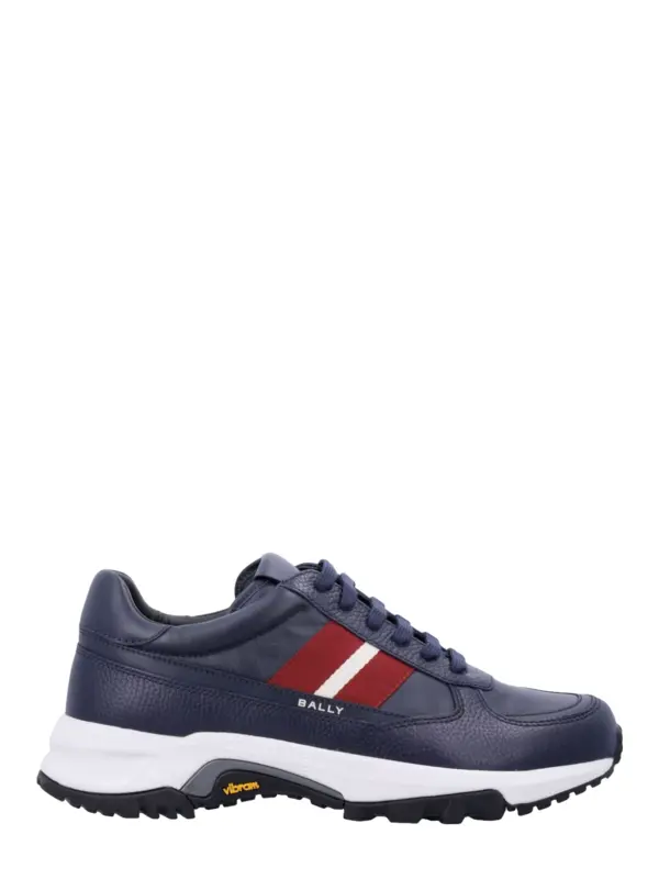 Bally Flick Ribbon Leather Trainers - Blue