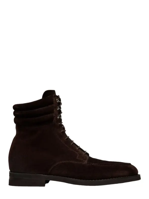 Bally Lace-up Suede Boots - Brown