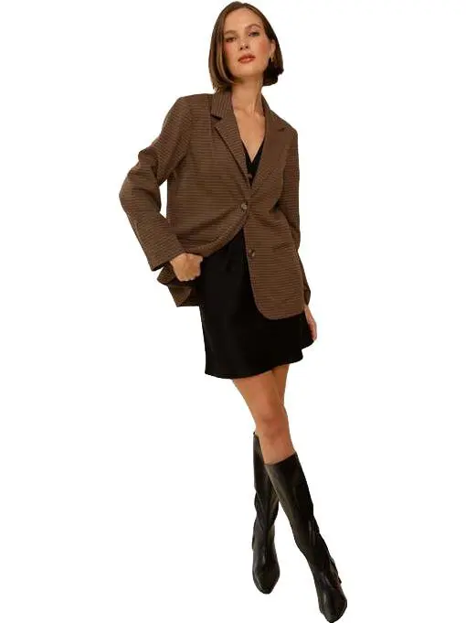 WHIMSY + ROW Parker Blazer - Brown Plaid