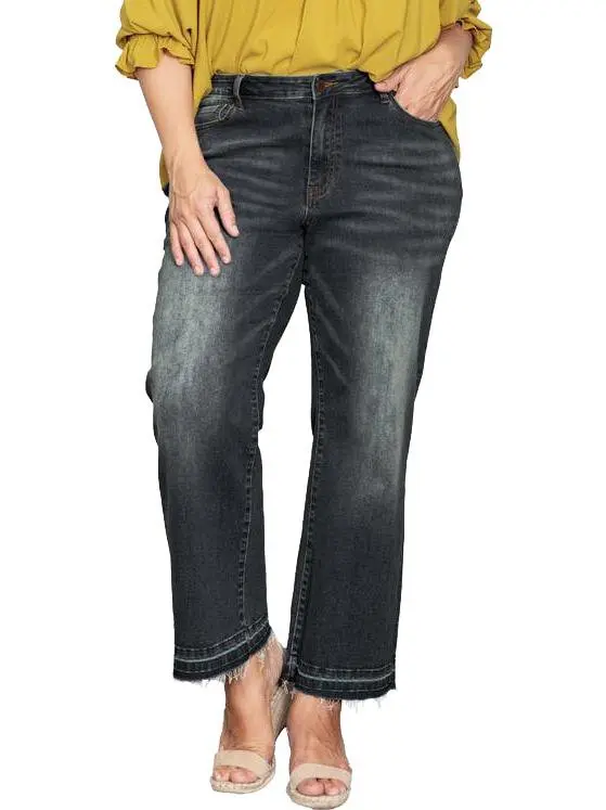 STANDARDS & PRACTICES Relaxed Straight Leg Jeans - Black Vintage