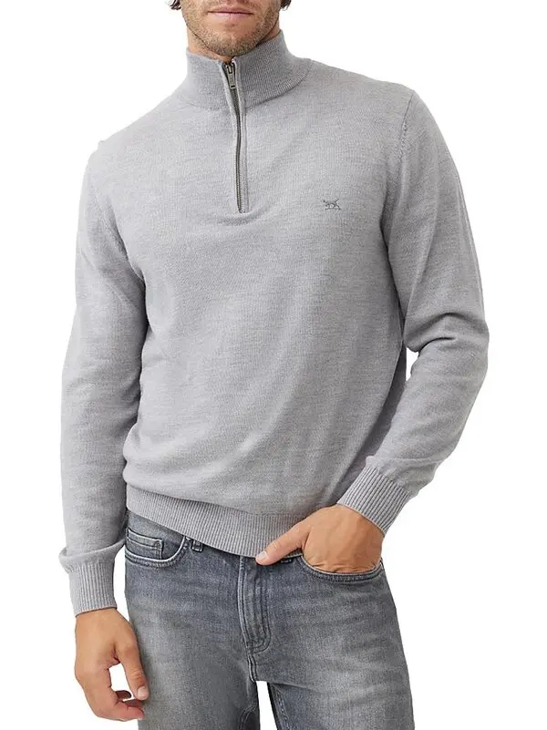 Rodd & Gunn Calderwell Quarter Zip Sweater - Smoke