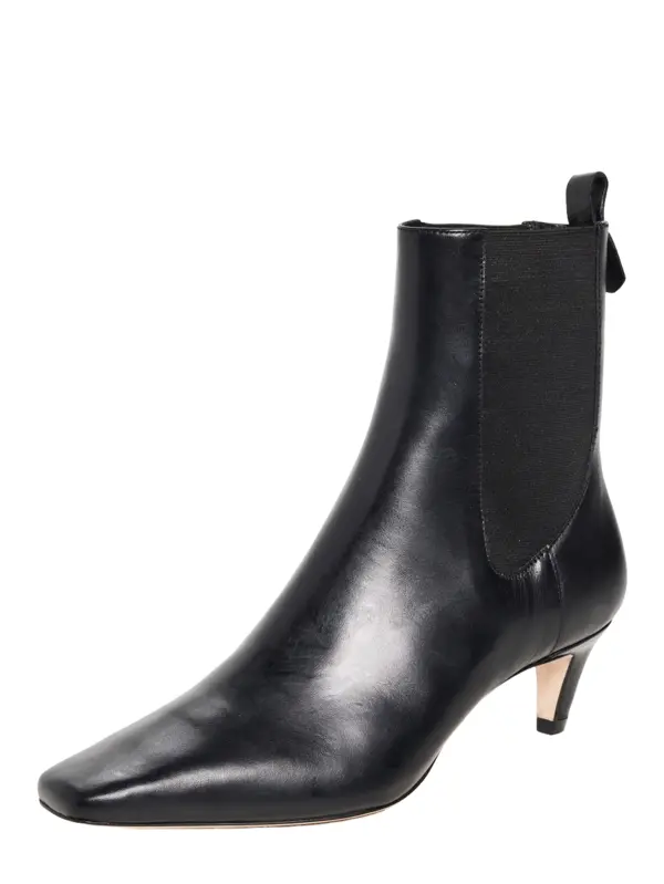 REFORMATION Roberta Ankle Boots - Black Leather