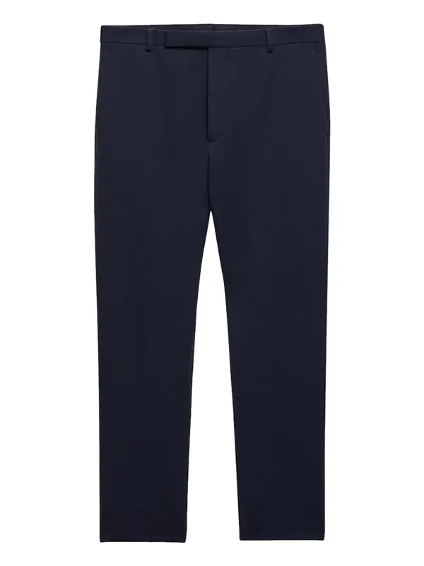 Prada Solid Nailhead Straight Leg Pants - Bleu