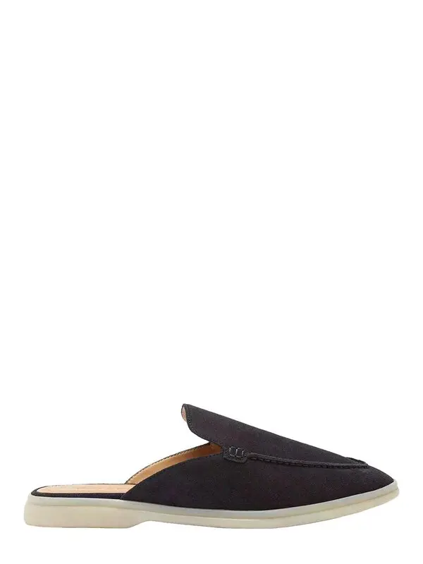 SCAROSSO Suede Slippers - Blue