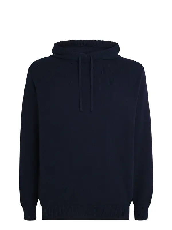 Harrods Cashmere Hoodie - Navy