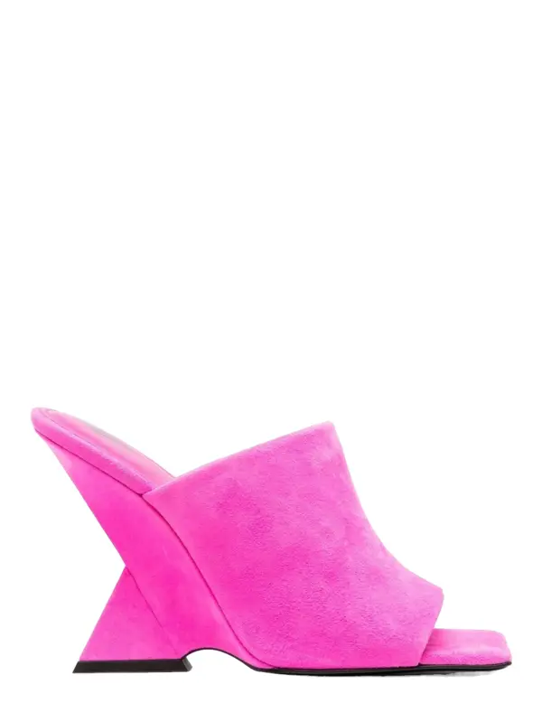 Attico Cheope Suede Mules - Fuchsia