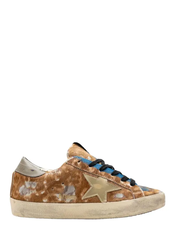 Golden Goose Super-star Leopard Print Sneakers - Brown