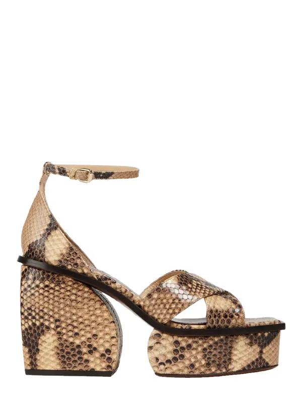 Zimmermann Snake-effect Platform Sandals - Animal Print