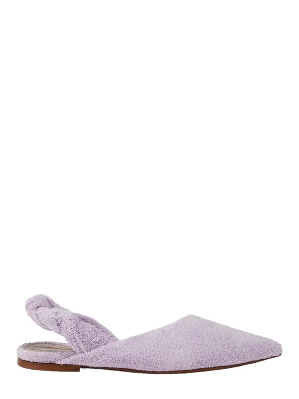 Zimmermann Terry Slingback Pointed-toe Flats - Lilac