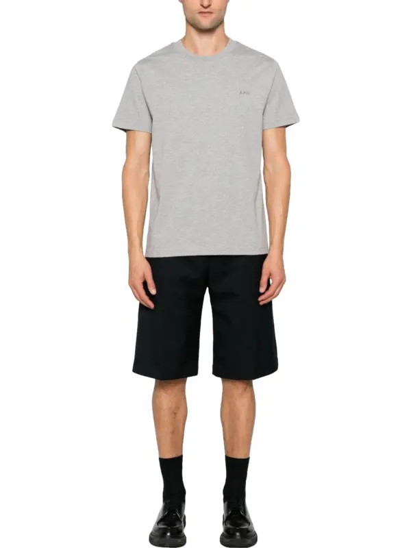 A.p.c. Logo-embroidered T-shirt - Grey