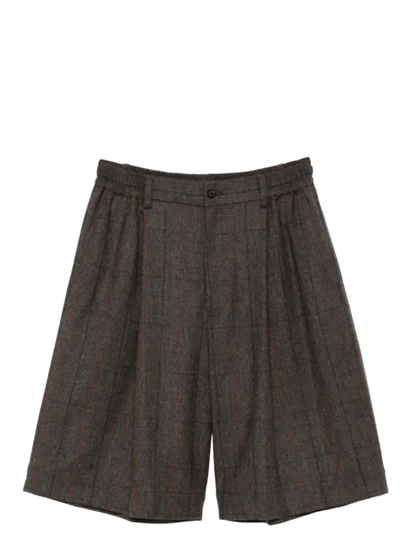 STEIN Check-pattern Shorts - Brown