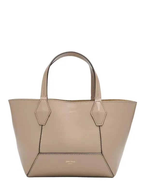 JIMMY CHOO Small Leather Tote - Taupe