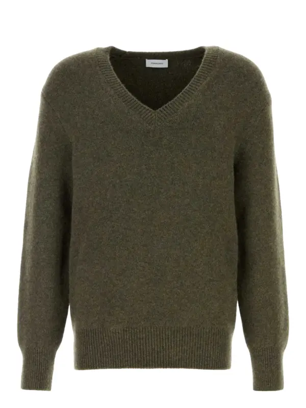 FERRAGAMO V-neck Jumper - Green