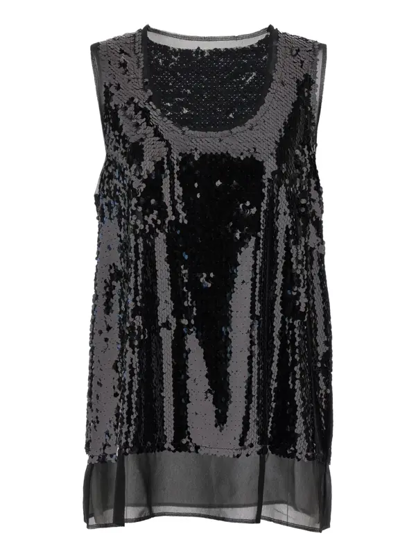 Comme Des Garçons Sequin Top - Black