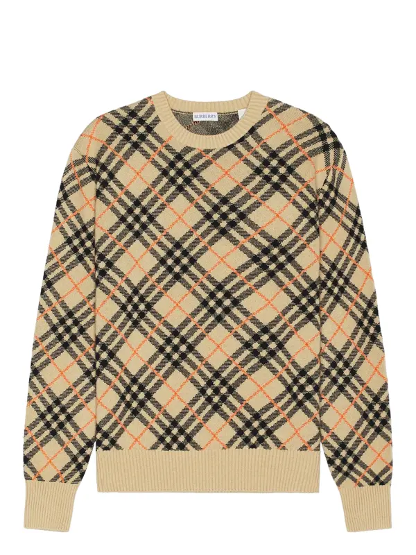 Burberry Cashmere Crewneck - Sand Check