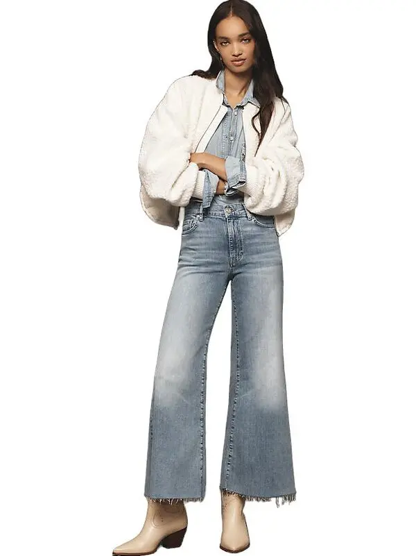 FRAME Le Palazzo High-rise Crop Jeans - Whimsy