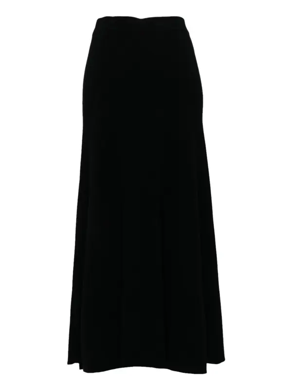 N.peal Long Rib Skirt - Black