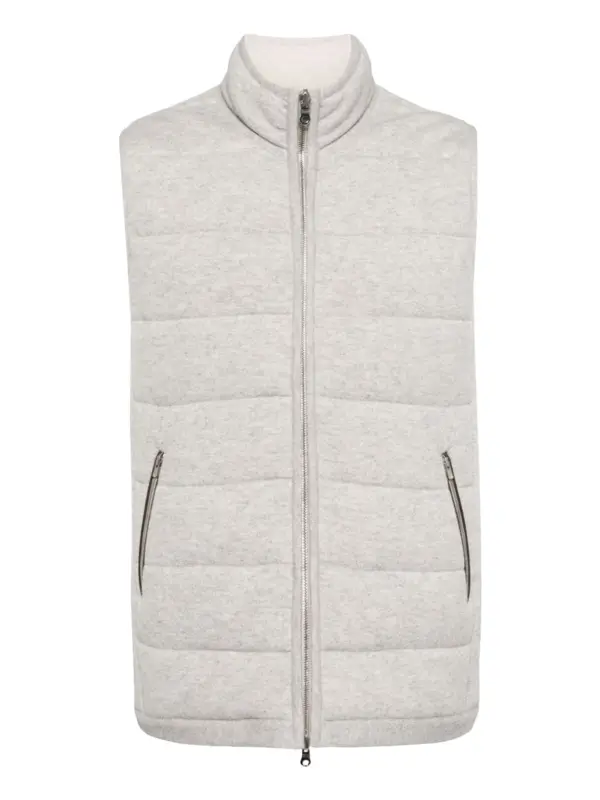 N.peal Organic Cashmere Gilet - Grey