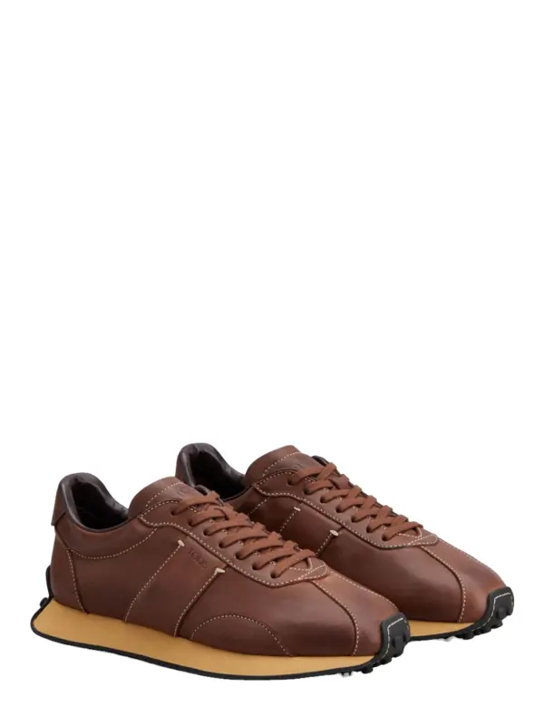 TOD'S Sportivo Active Leather Sneakers - Brown