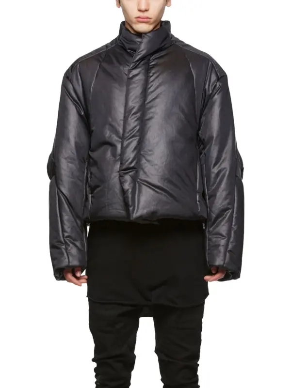 JULIUS High-neck Padded Jacket - Black
