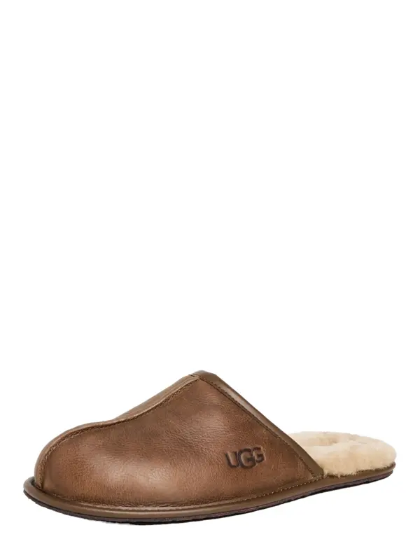 UGG Scuff Leather Slippers - Tan