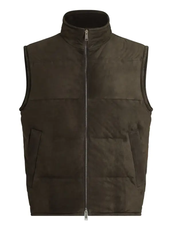 Zegna Suede Vest - Dark Brown