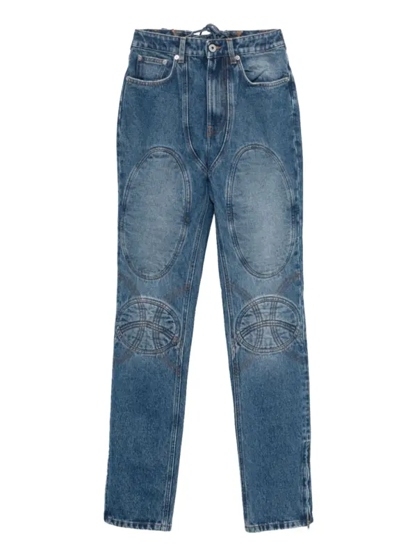 Jean Paul Gaultier Lace-up Tapered Jeans - 57 - Vintageblue