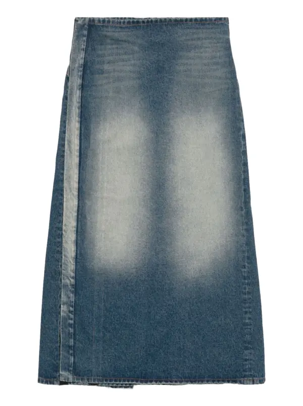 Y/project Asymmetric Denim Skirt - Faded Blue - Faded Blue