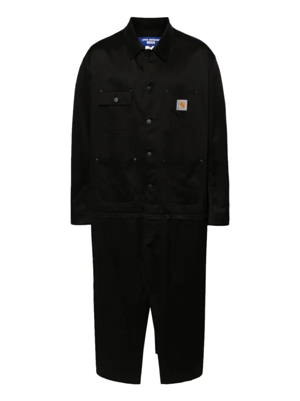Junya Watanabe X Carhartt Contrasting Collar Long Coat - Black