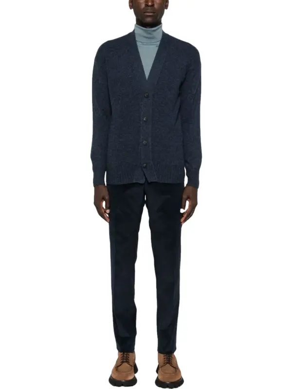 BARBA NAPOLI Virgin Wool Cardigan - Blue