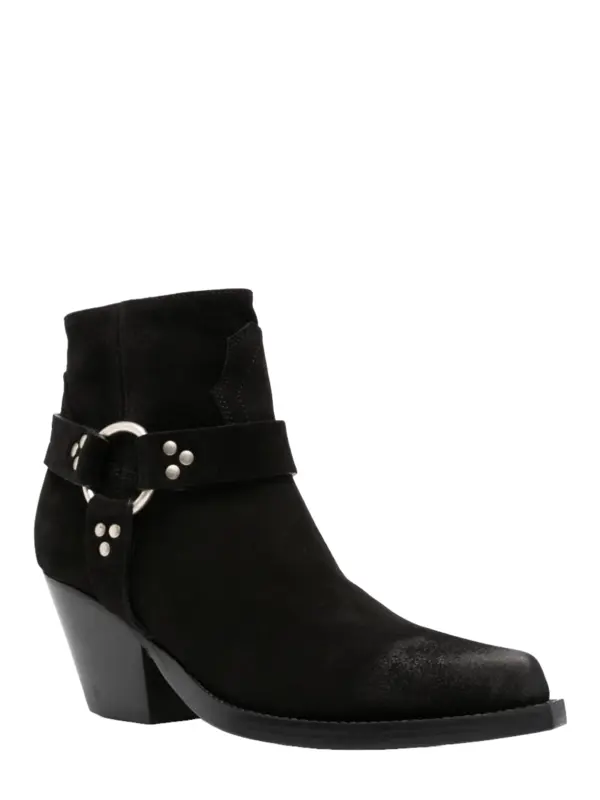 SONORA 60mm Jalapeno Belt Cowboy Boots - Black