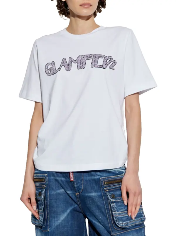 Dsquared2 Rhinestone-embellished T-shirt - White