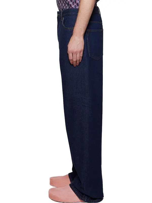 Gucci Straight Leg Jeans - Dark Blue