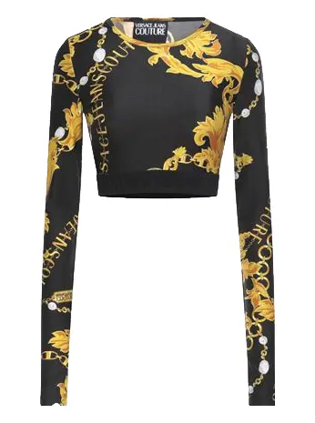 Versace T-shirt In Polyamide And Elastane - Black