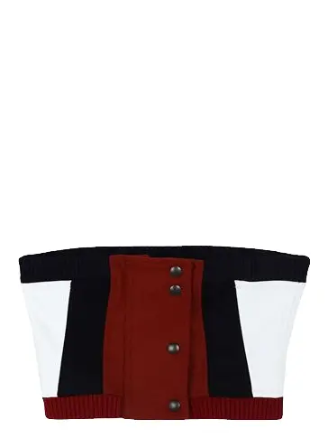 Dsquared2 Strapless Top With Leather Details - Blue
